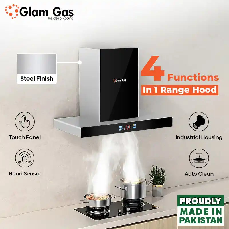 Thunder T-Shaped LED Kitchen Hood | Modern Chimneys Pakistan – Glam Gas