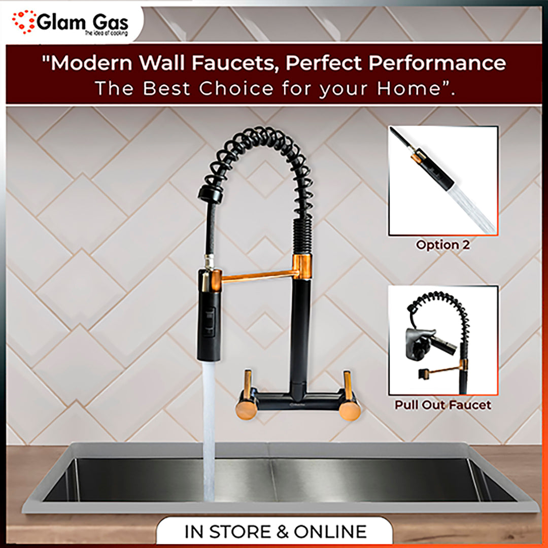 Glam Gas Faucet Wall 11-12 Ring Black | Nalka | Tuti | Nal | Nalka