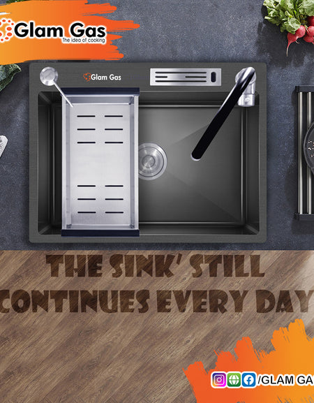 Glam Gas Built-In Sink for Your Kitchen | Stylish & Multifunctional